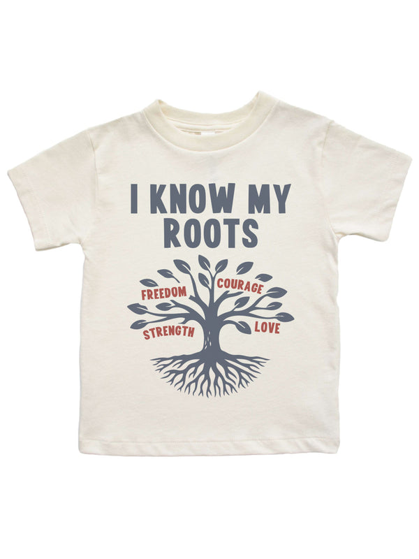 I Know My Roots Juneteenth Kids Shirt – Natural - Mackenzie Madison of ...