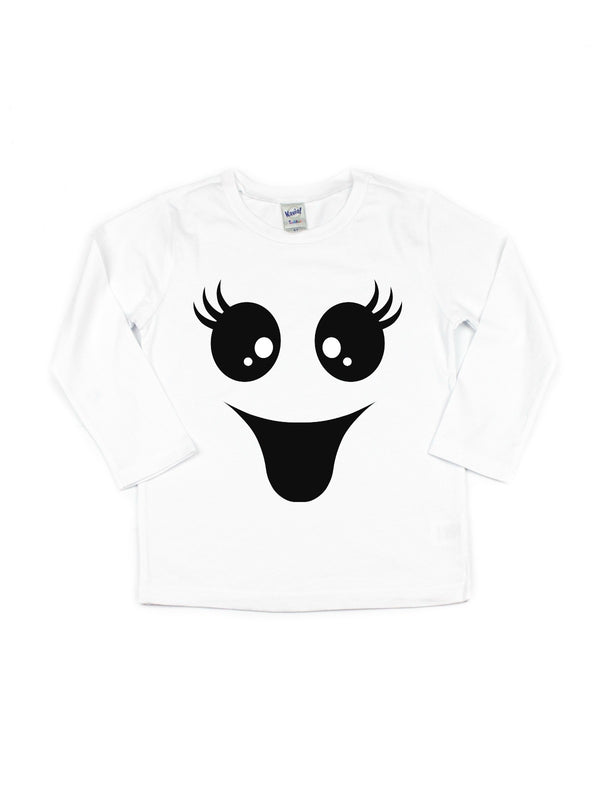 Smiling Ghost Face Girls Halloween Shirt | Mackenzie Madison of Phila ...